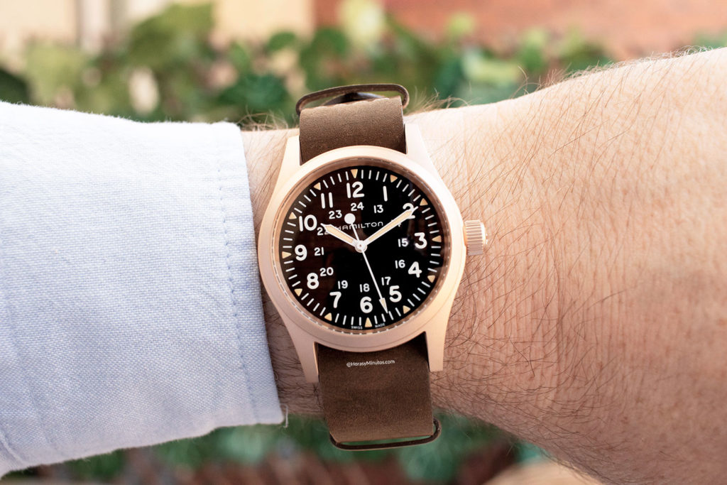 Hamilton Khaki Field Mechanical Bronze. Fotos en vivo y precio - Horas ...