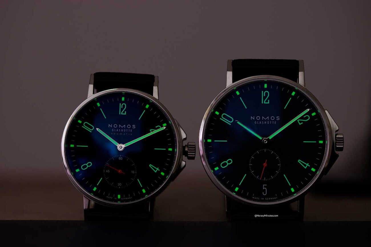NOMOS Ahoi Atlantik 36 y 40 mm. Fotos en vivo y precio - Horas y Minutos