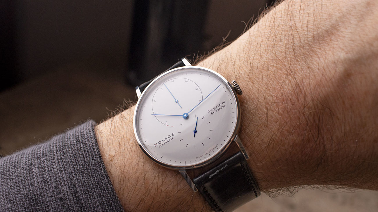 Nomos Lambda 175 Years Watchmaking en acero. Fotos en vivo y precio - Horas y Minutos