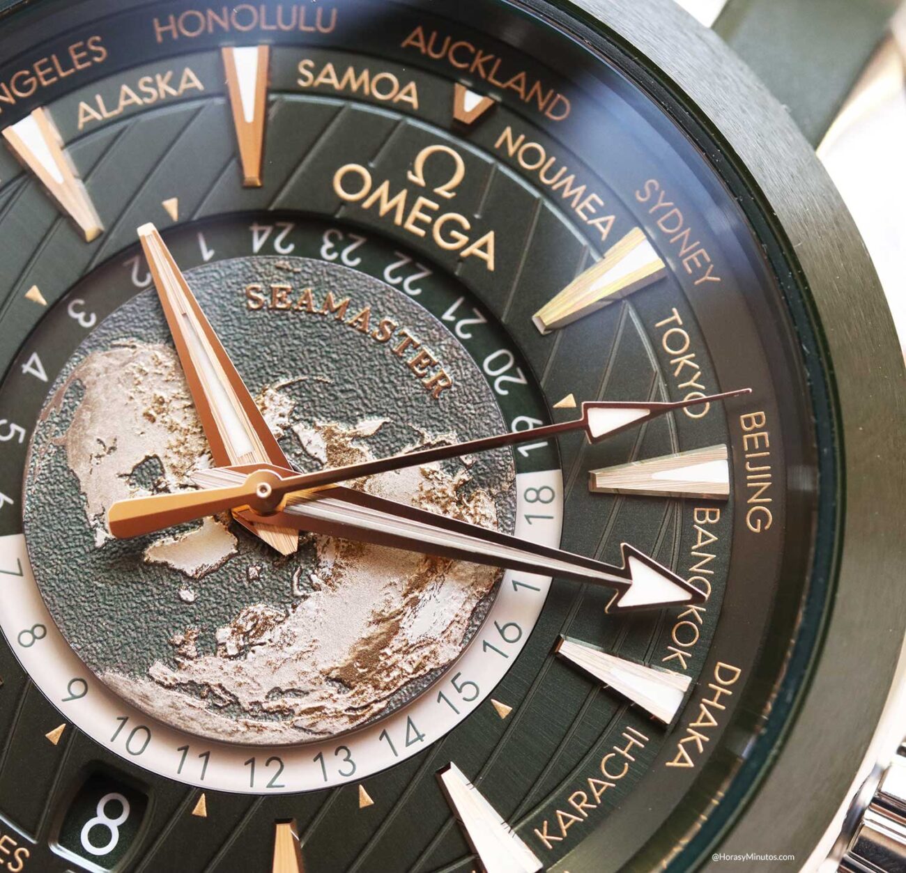 Omega Seamaster Aqua Terra Worldtimer. Fotos en vivo y precio - Horas y ...